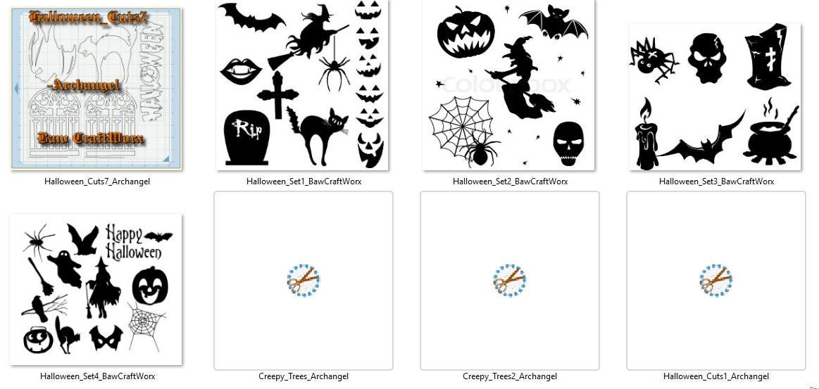 Halloween Sets Series Cut Files Svg Scut Cut Files for Die Cutting ...