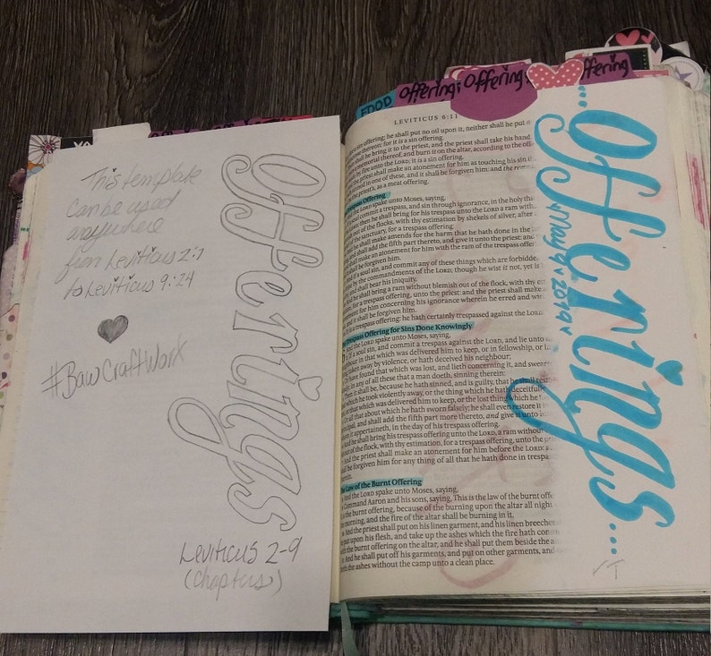UPDATED Set of 16 Leviticus Printable Bible Journal Templates, Margins ...