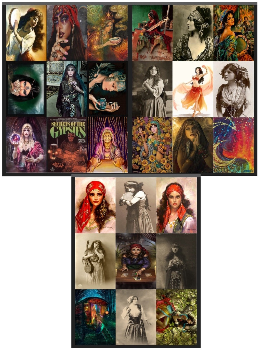 PRINTABLE Gypsy Ephemera Set 1 Journal Cards Collage Sheets Ephemera ...