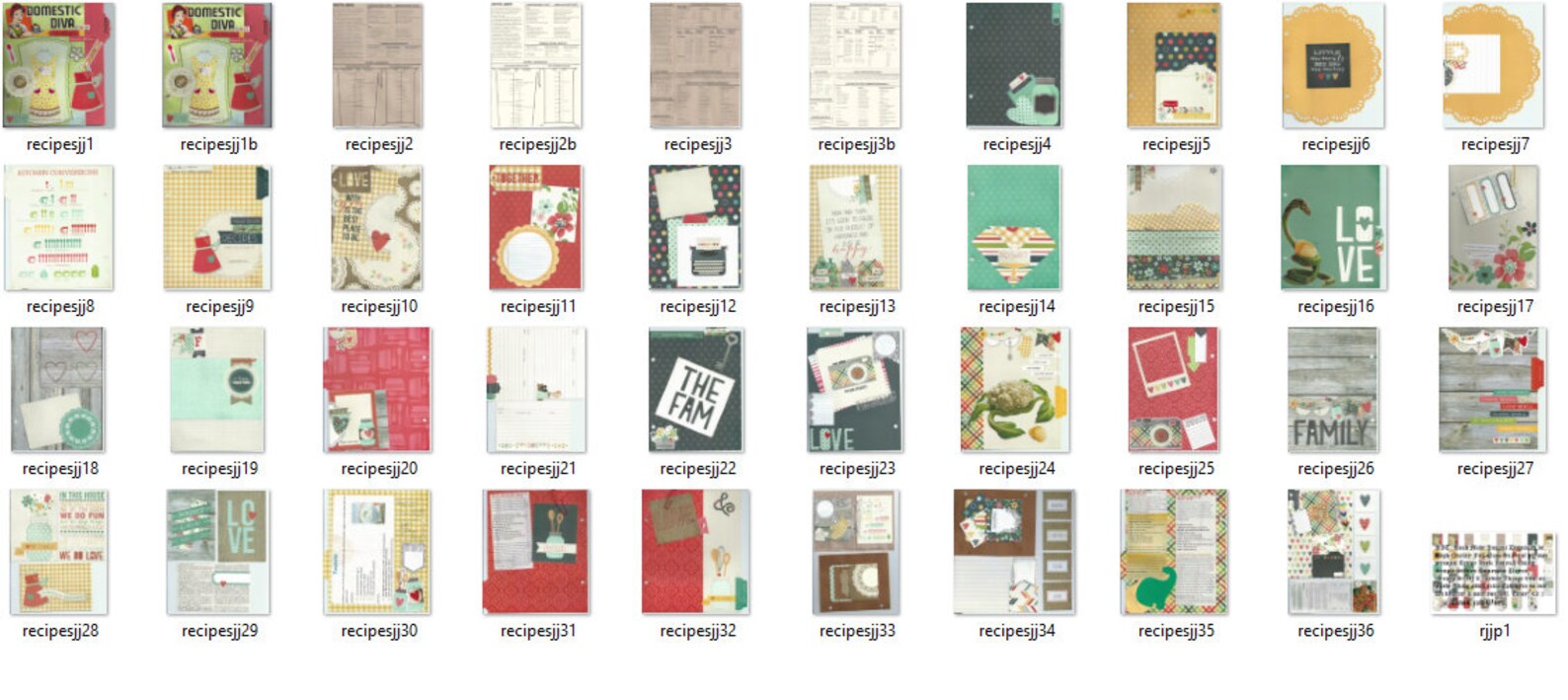 Recipe Junk Journal Printable Replica KIT Printable Junk Journal ...