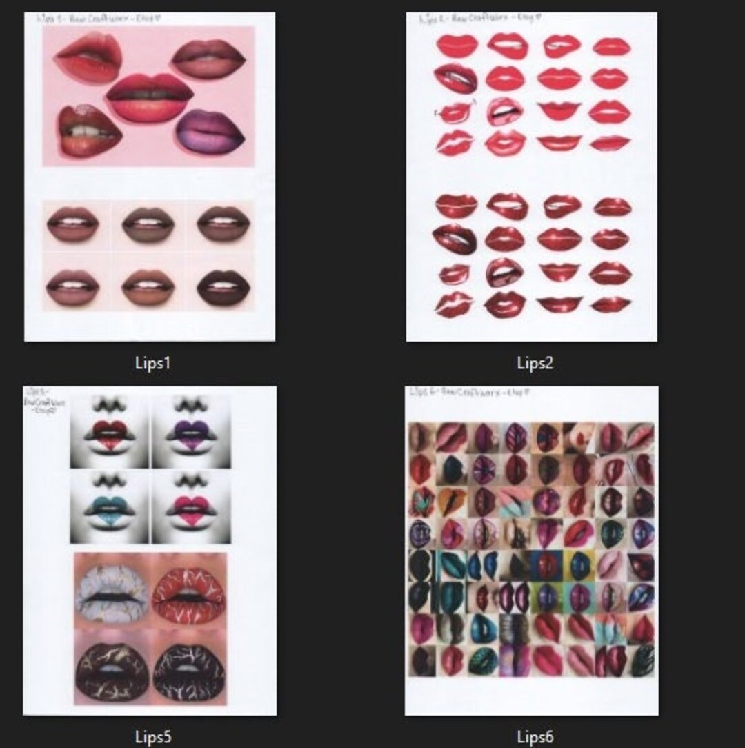 Hojas de collage de labios IMPRIMIBLES, conjunto de 26 páginas. - Etsy ...