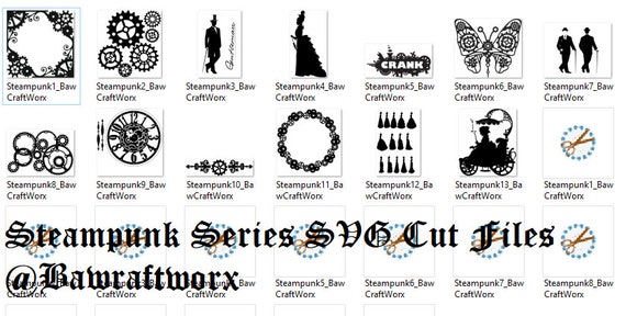 Steampunk Series Svg Cut Files for Die Cutting Machines Cricut | Etsy ...