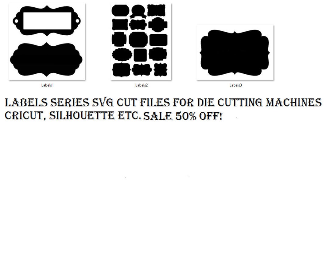 Labels Series Svg Cut Files Set Svg Cut Files for Die Cutting Machines ...
