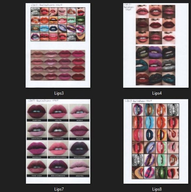 Hojas de collage de labios IMPRIMIBLES, conjunto de 26 páginas. - Etsy ...