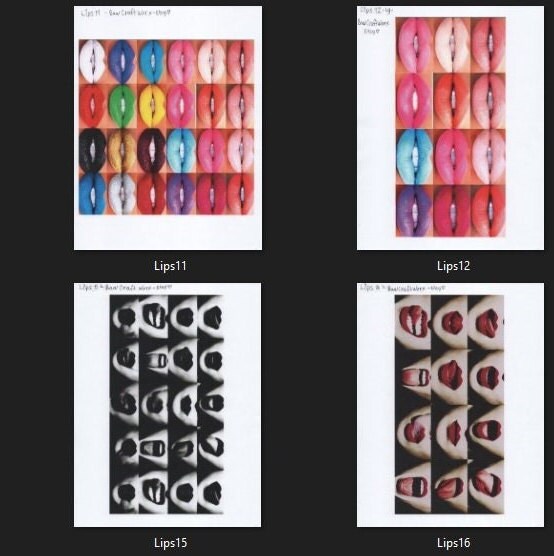 Hojas de collage de labios IMPRIMIBLES, conjunto de 26 páginas. - Etsy ...