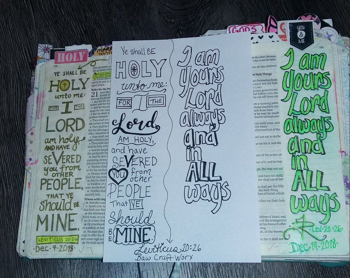 UPDATED Set of 16 Leviticus Printable Bible Journal Templates, Margins ...