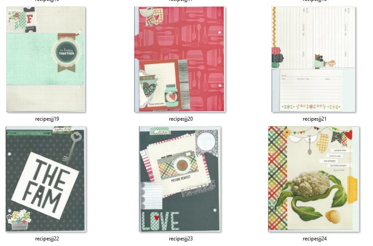 Recipe Junk Journal Printable Replica KIT Printable Junk Journal ...