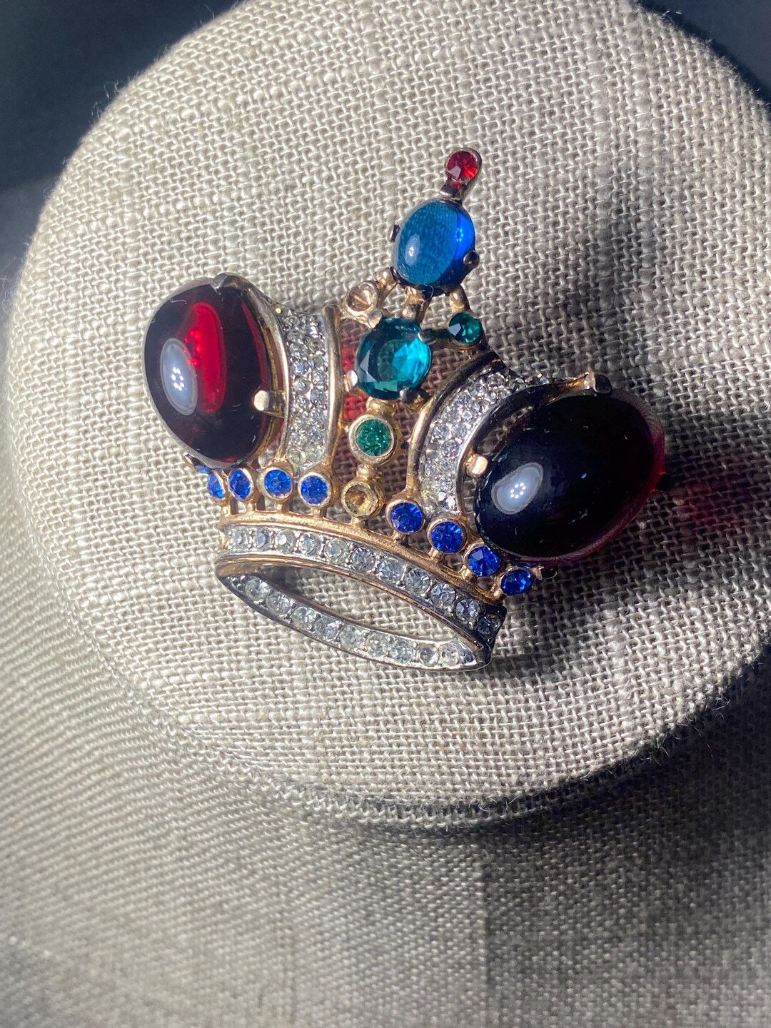 1940s Crown Trifari Jelly Belly Crown Sterling - Etsy
