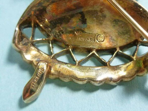 Tasha and Sasha Trifari Pins Sterling Silver Brooch R… - Gem