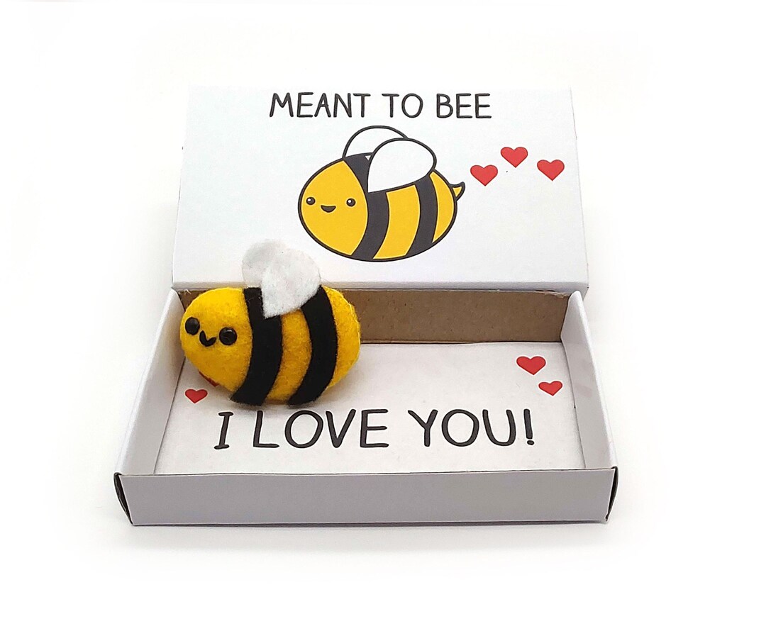 Cute Anniversary Gift - Cute Bee Magnet in a Matchbox, Meant to Be ...