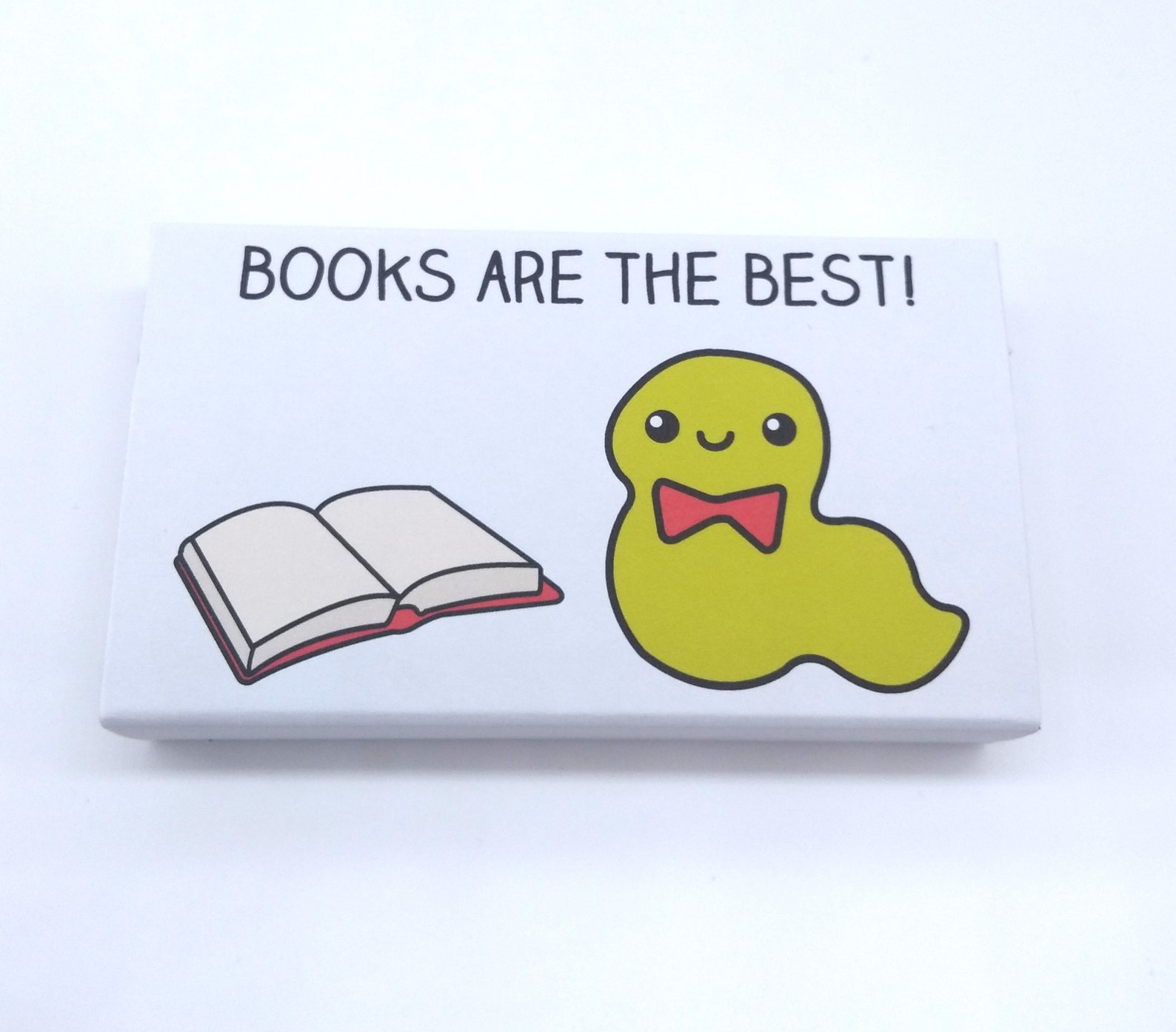 Felt Bookworm Magnet in a Matchbox 'books Are the Best | Etsy