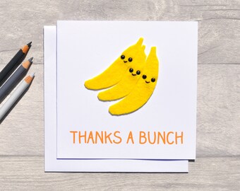Thanks A Bunch Funny Thank You Card Pun Thank You Card Card - Etsy UK