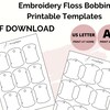 Embroidery Floss Bobbin Printable PDF Templates, 2 Designs Included ...