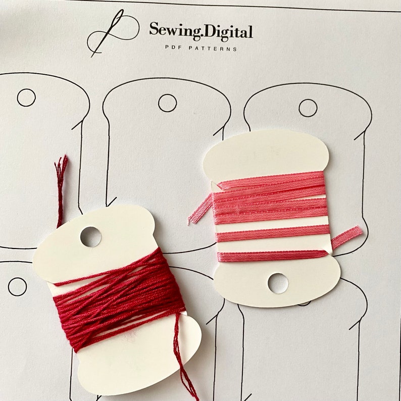 Embroidery Floss Bobbin Printable PDF Templates, 2 Designs Included ...