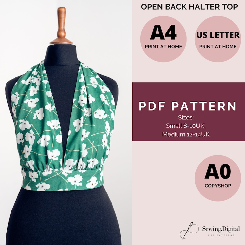 Halter Top Pattern - Etsy Australia