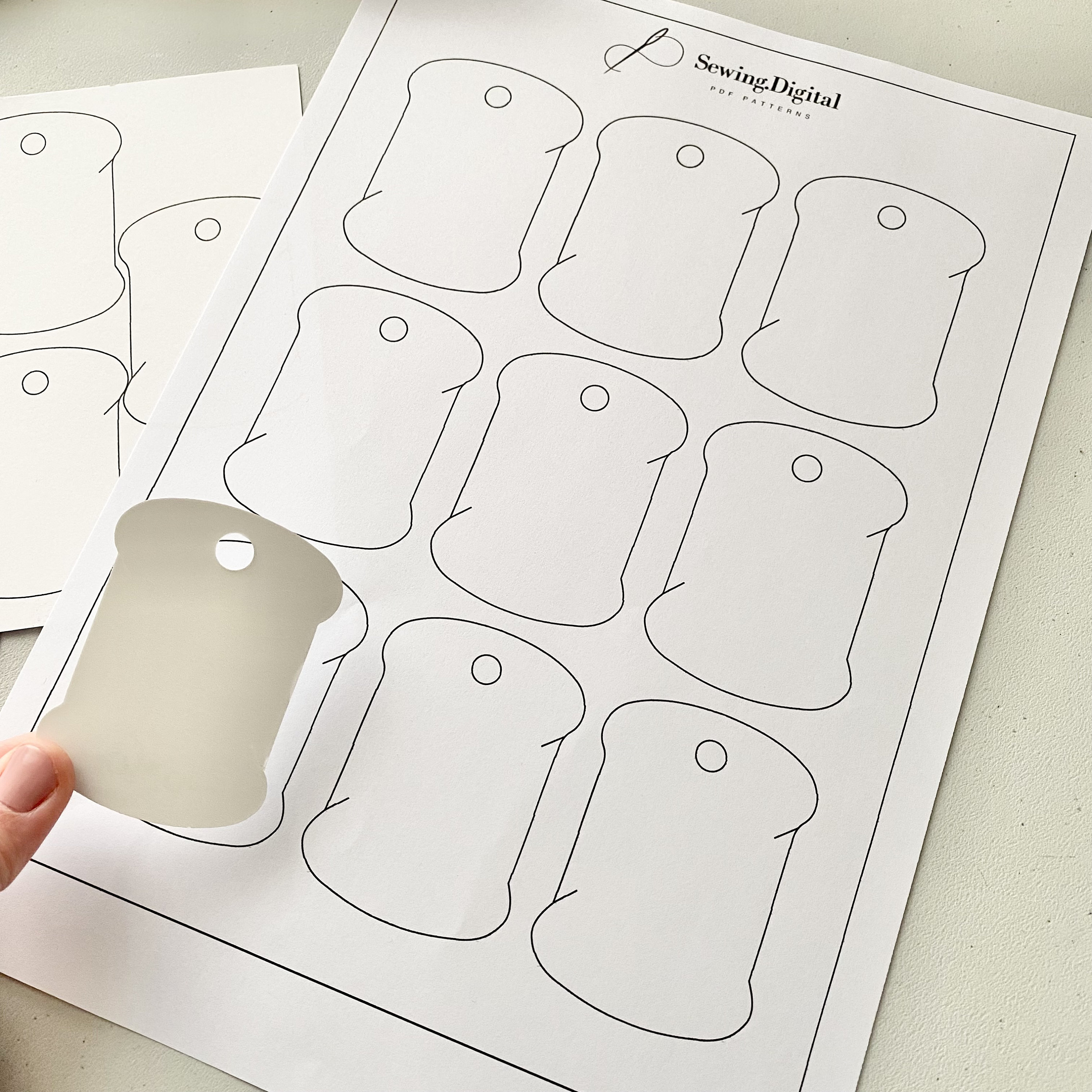 Embroidery Floss Bobbin Printable PDF Templates, 2 Designs Included ...