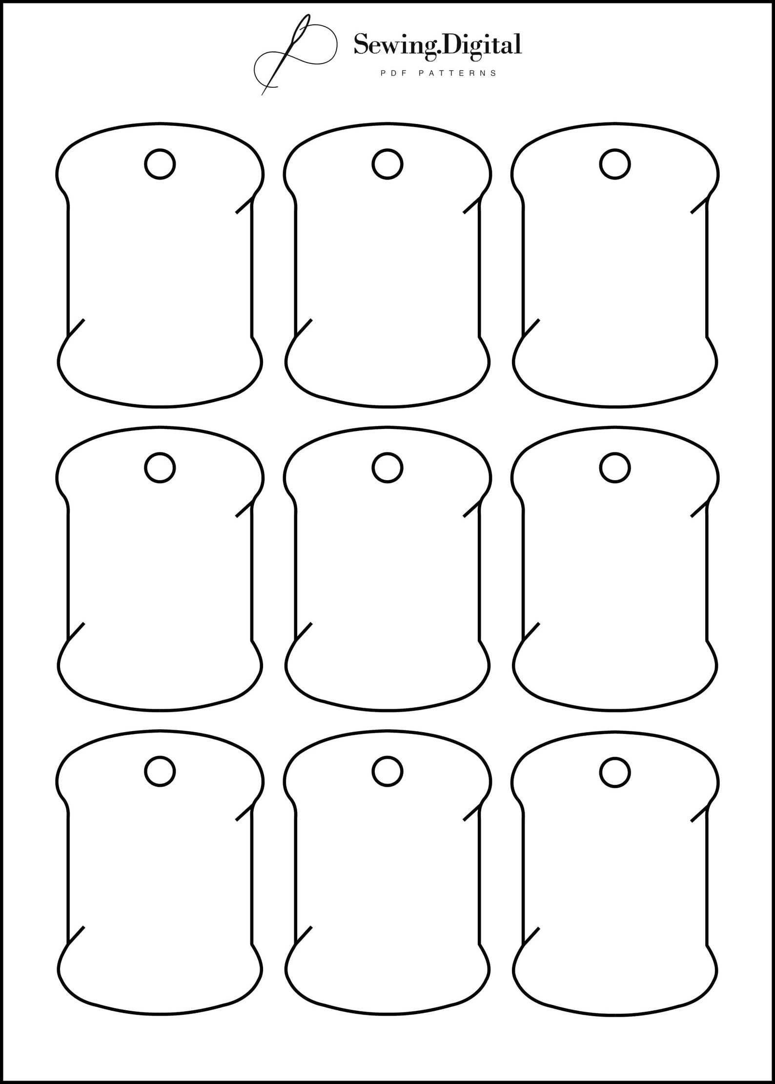 Embroidery Floss Bobbin Printable PDF Templates, 2 Designs Included ...