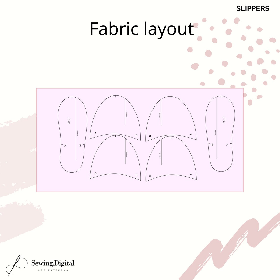Slippers PDF Sewing Pattern, Unisex Quilted Room Shoes (A4/US Letter ...