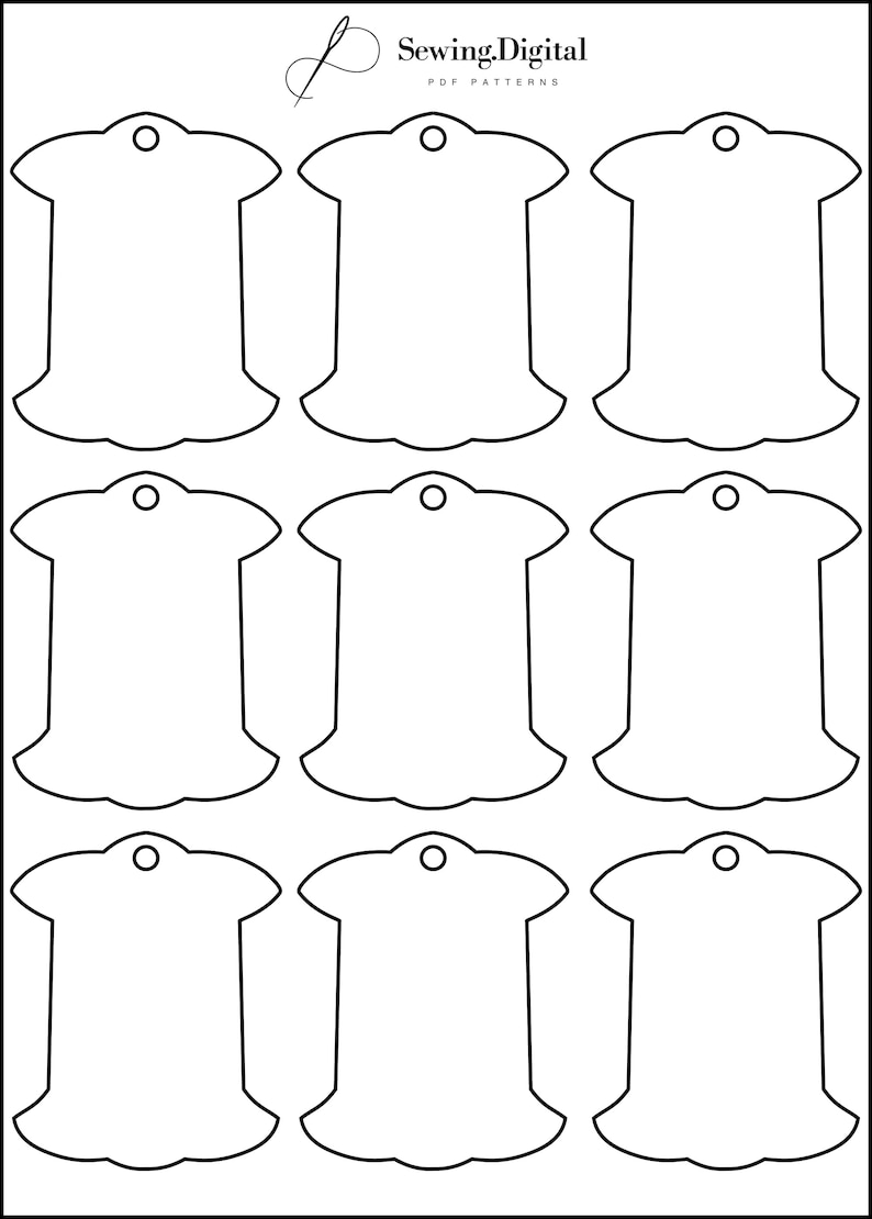 Embroidery Floss Bobbin Printable PDF Templates, 2 Designs Included ...