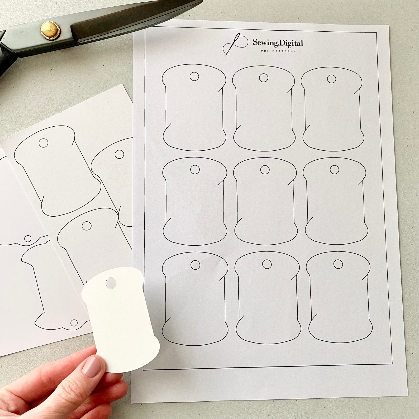 Embroidery Floss Bobbin Printable PDF Templates, 2 Designs Included ...