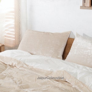 Ivory Velvet Duvet Cover, Comforter Cover Full, UO Bedding Set, White ...