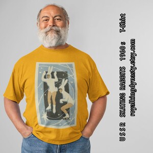 USSR Skating Rabbits T-shirt / Soviet Kitsch Vintage 1960s Design New ...