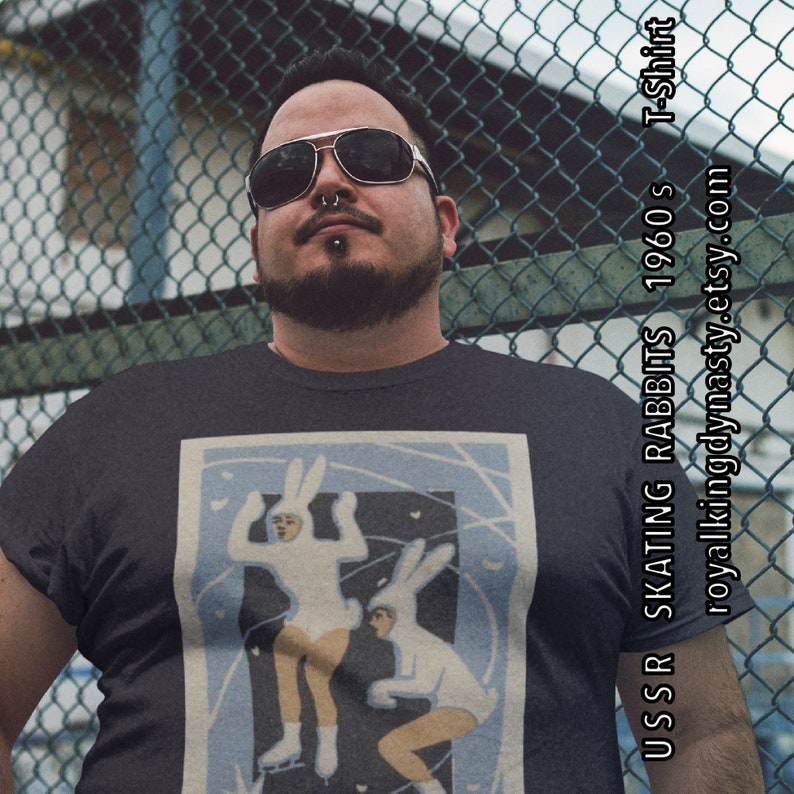 USSR Skating Rabbits T-shirt / Soviet Kitsch Vintage 1960s - Etsy