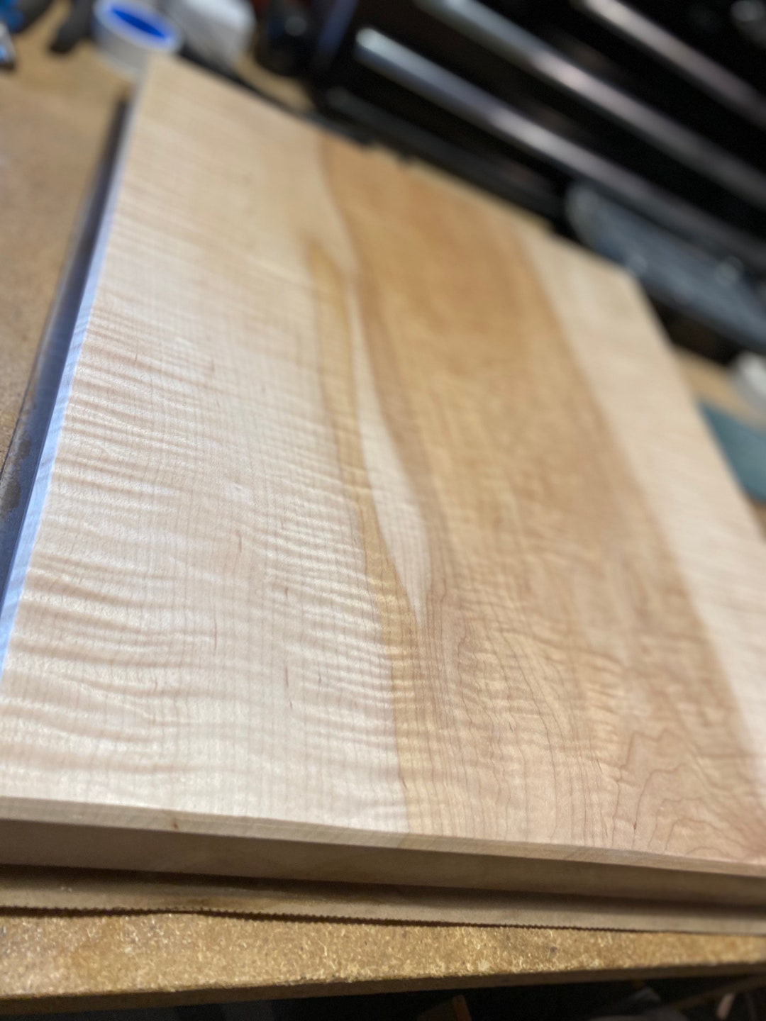 Curly Sugar Maple Finished W/ General Finishes High Performance Water ...