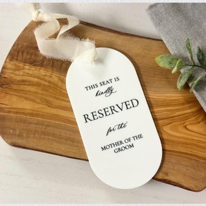 Reserved Acrylic Tags, Personalized Reserved Tags, Custom Oval Tags ...