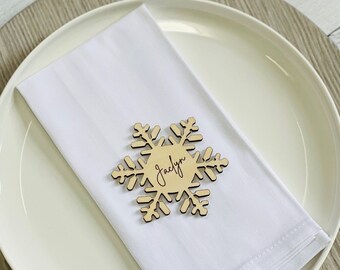 Snowflake Place Card - Etsy