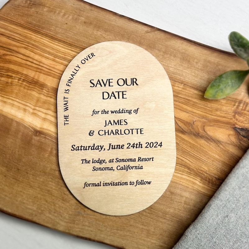Wood Save the Date - Etsy