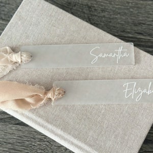 Personalized Frosted Acrylic Bookmark, Bookworm Gift Idea, Bridesmaids ...