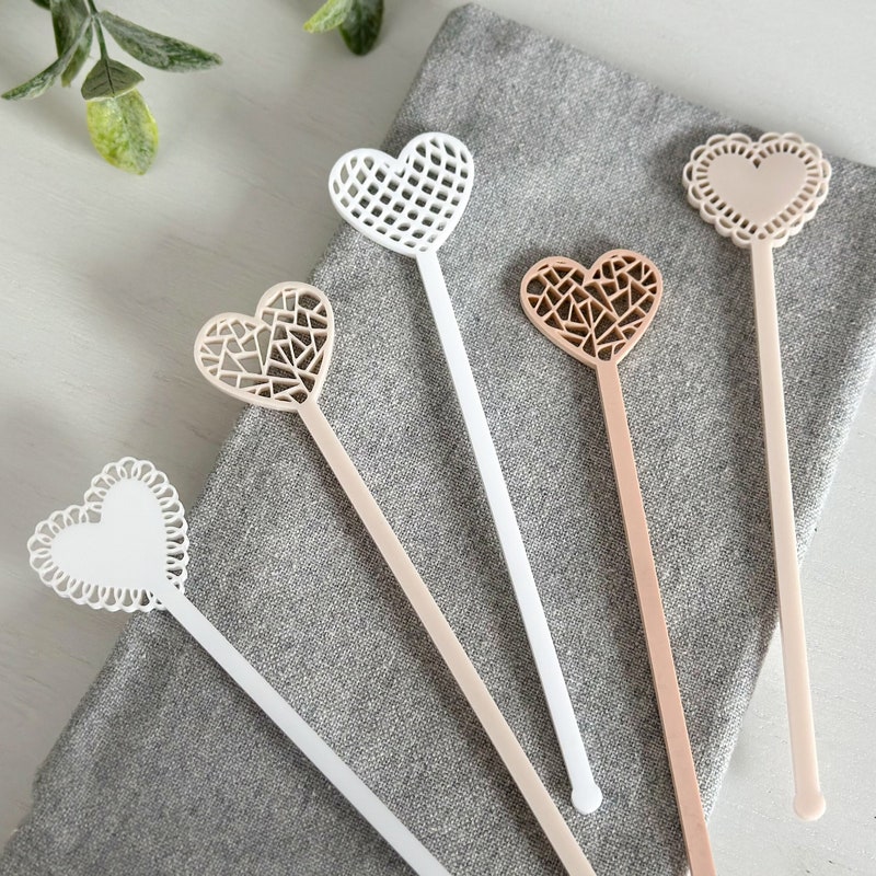 Heart Swizzle Sticks - Etsy