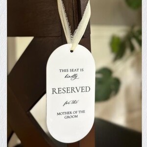 Reserved Acrylic Tags, Personalized Reserved Seat Tags, Custom Oval ...