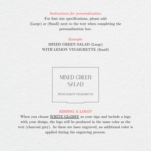 Buffet Table Signs, Catering, Acrylic Signs, Event Planning, Buffet ...