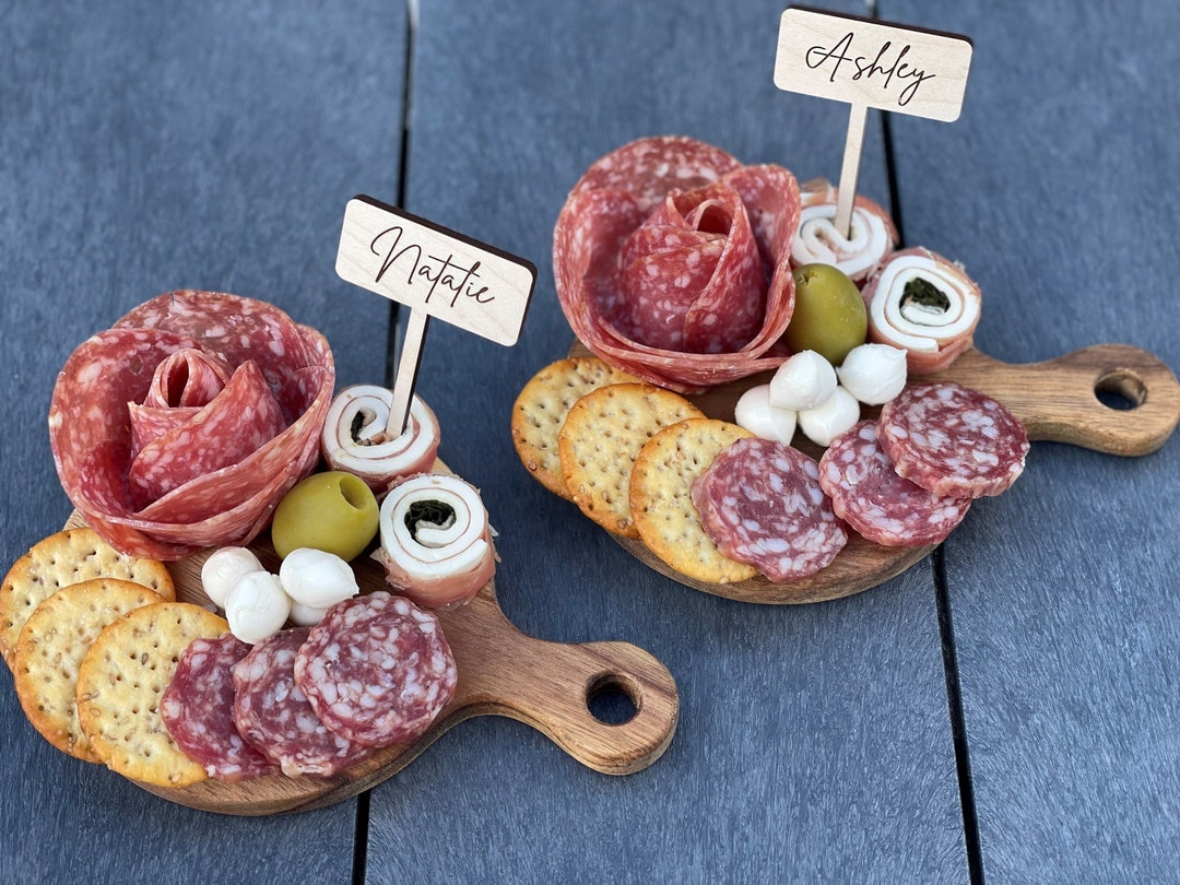 Wood Charcuterie Labels, Personalized Cheese Picks, Food Labels, Cheese ...