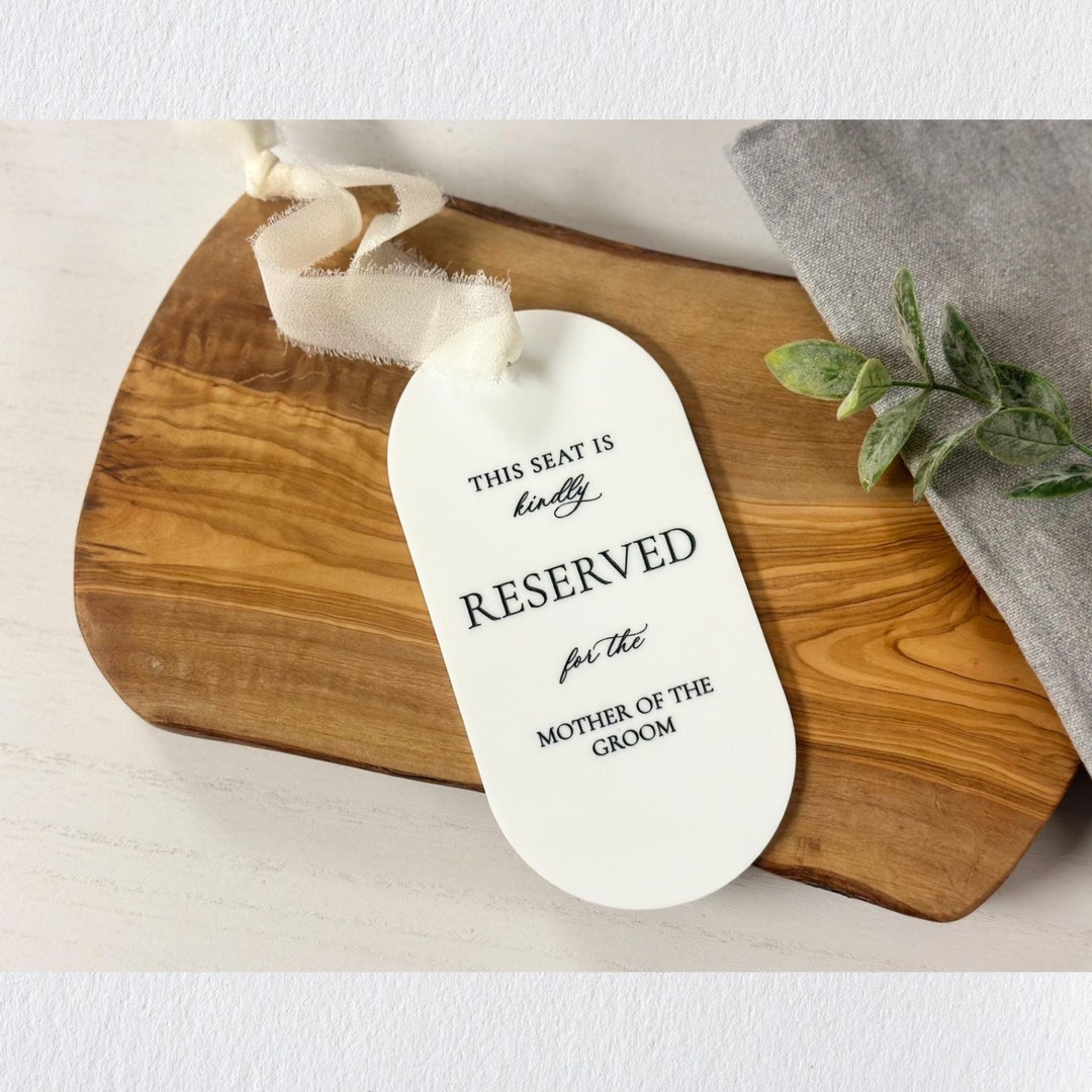 Reserved Acrylic Tags, Personalized Reserved Tags, Custom Oval Tags ...