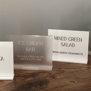 Buffet Table Signs, Catering, Acrylic Signs, Event Planning, Buffet ...