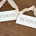 Wedding Reserved Sign, Custom Reserved Signs, Reserved Chair Sign ...