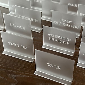 Buffet Table Signs, Catering, Acrylic Signs, Event Planning, Buffet ...