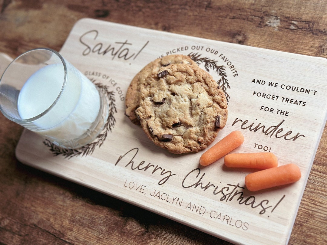 Santa Cookie Board, Personalized Santa Board, Christmas Eve Cookie ...