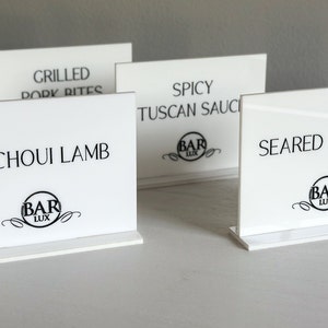 Buffet Table Signs, Catering, Acrylic Signs, Event Planning, Buffet ...