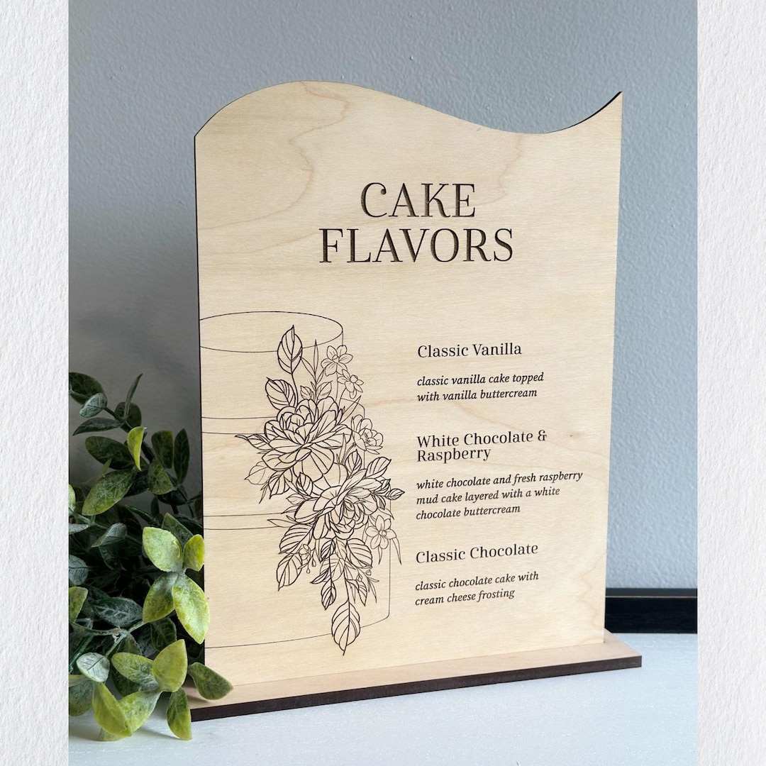 Wood Cake Sign, Wedding Signs, Cake Display Sign, Rustic, Event ...