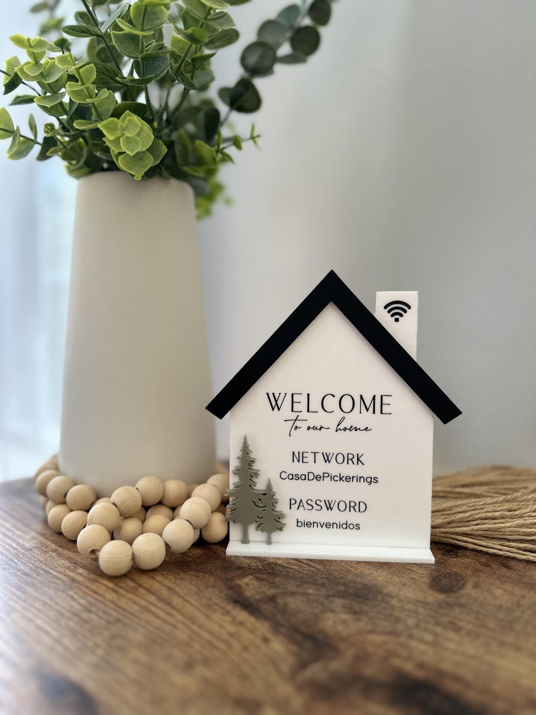 Custom House Wi-fi Sign, Acrylic Wi-fi Password Sign, Welcome Sign ...