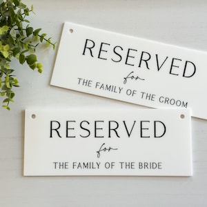 Wedding Reserved Sign, Custom Reserved Signs, Reserved Chair Sign ...