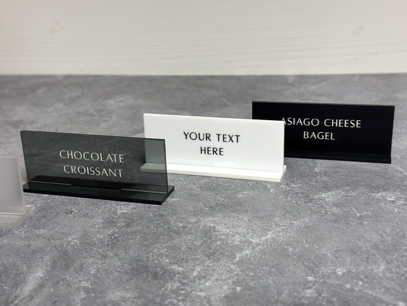 Custom Acrylic Labels, Food Signs, Product Tags, Buffet Display, Small ...