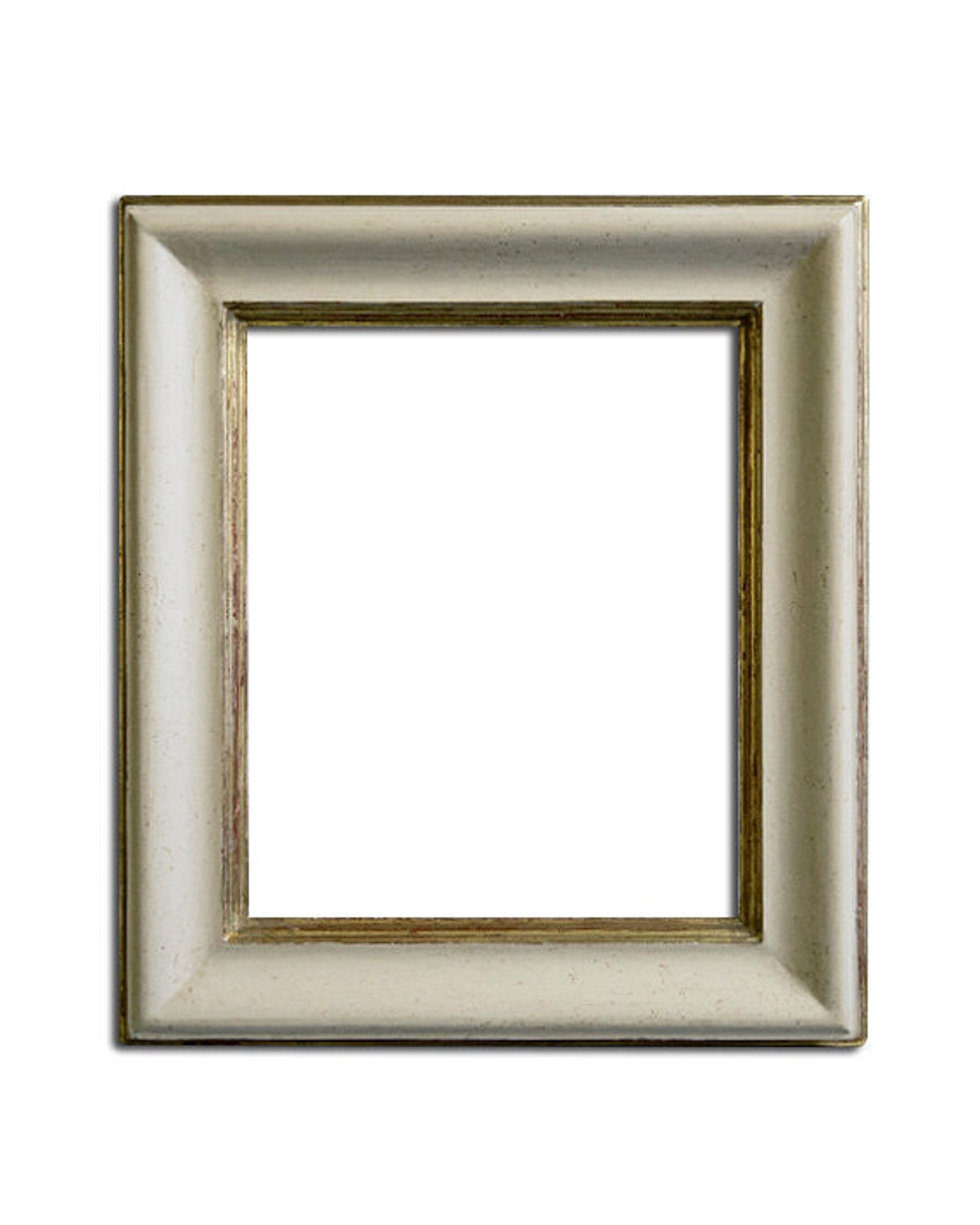 Gilded Elegant Silver Painted Frame Shaped Wavy Pinstriped Frame ...