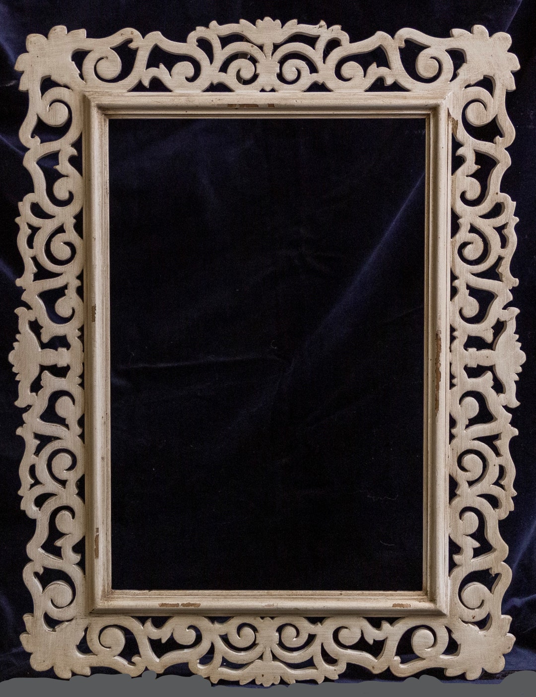 Golden Elegant Silver Frame Painted Shaped Wavy Frame Plaster Pinstripe ...