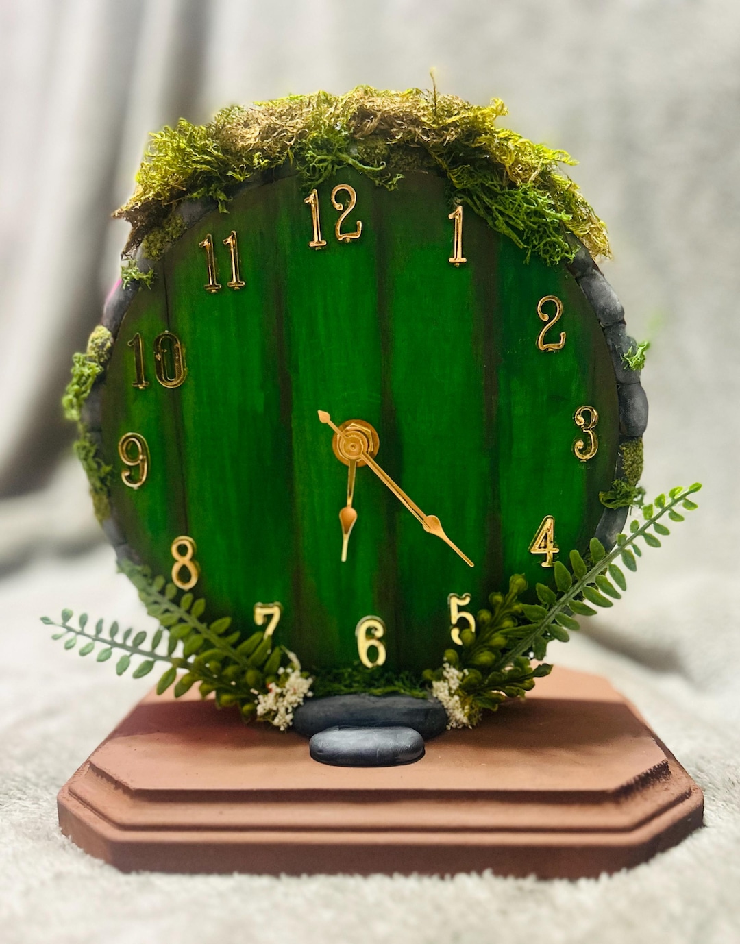 Hobbit Door Tabletop Clock. Handmade. Clock. Hobbit Door Decor ...