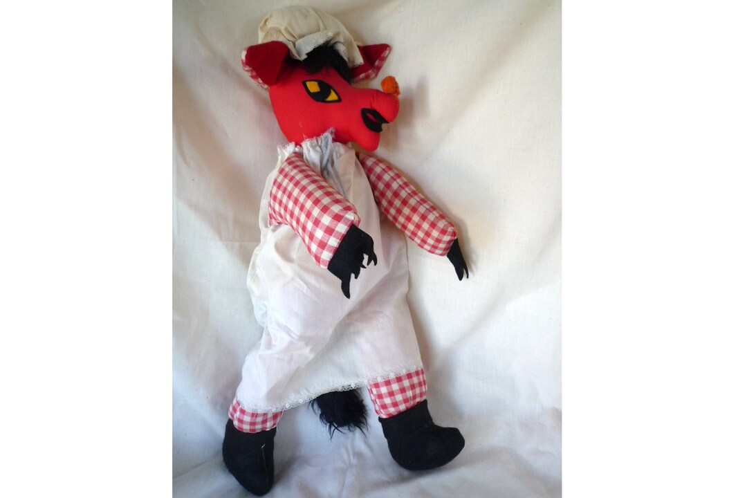 Vintage Stuffed Big Bad Wolf From Red Riding Hood 22" by Dolls & Things ...